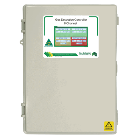8 Channel Gas Detection Controller With LCD Touch Screen